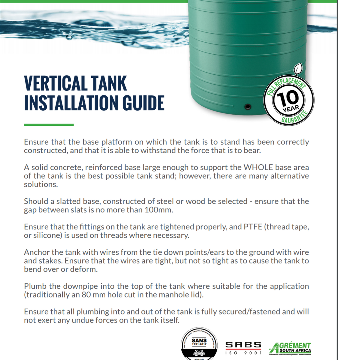 Eco Water Tank 2050lt (Vertical) (Colours) – For the Farmer