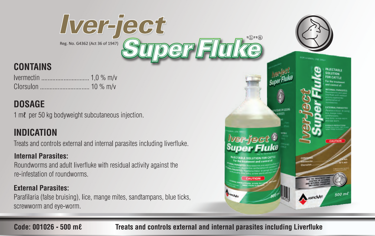 Antrovet Iver-Ject Super Fluke 500ml – For the Farmer